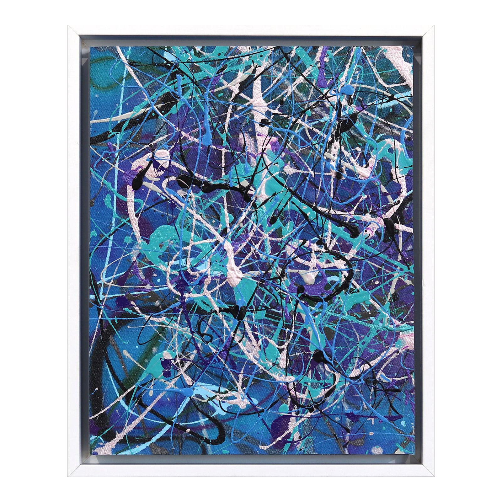 Deconstructed Blue #4 - Unique Expressionist Action Painting Original ...