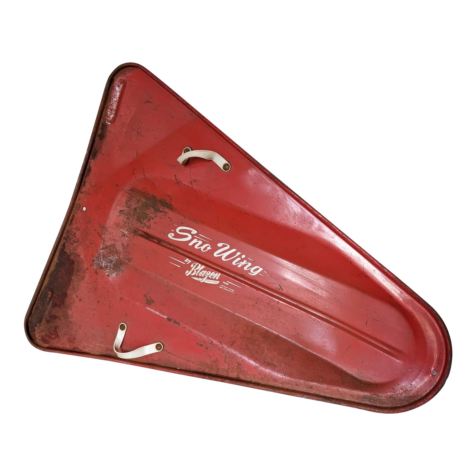 1950's Blazon Sno-Wing Sled in Atomic Red | Chairish