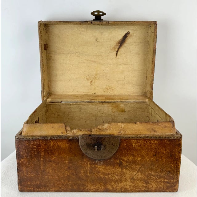 19th Century Hide Box | Chairish
