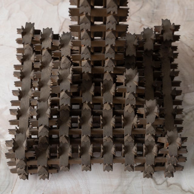 Tramp Art Crown of Thorns Standing Cross | Chairish