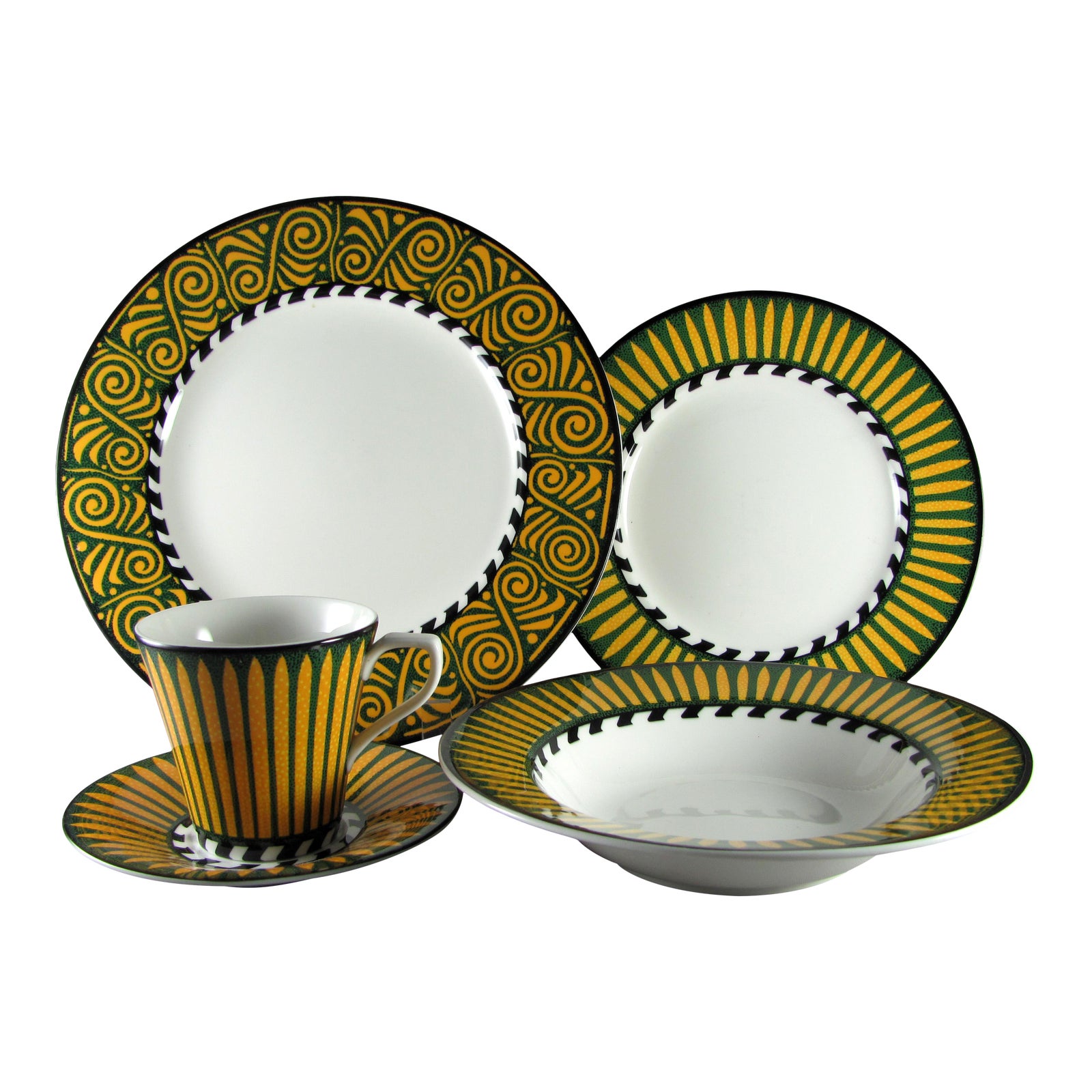 1990s Sasaki Mazarin Service for 4 Dinnerware - 20 Piece Set | Chairish