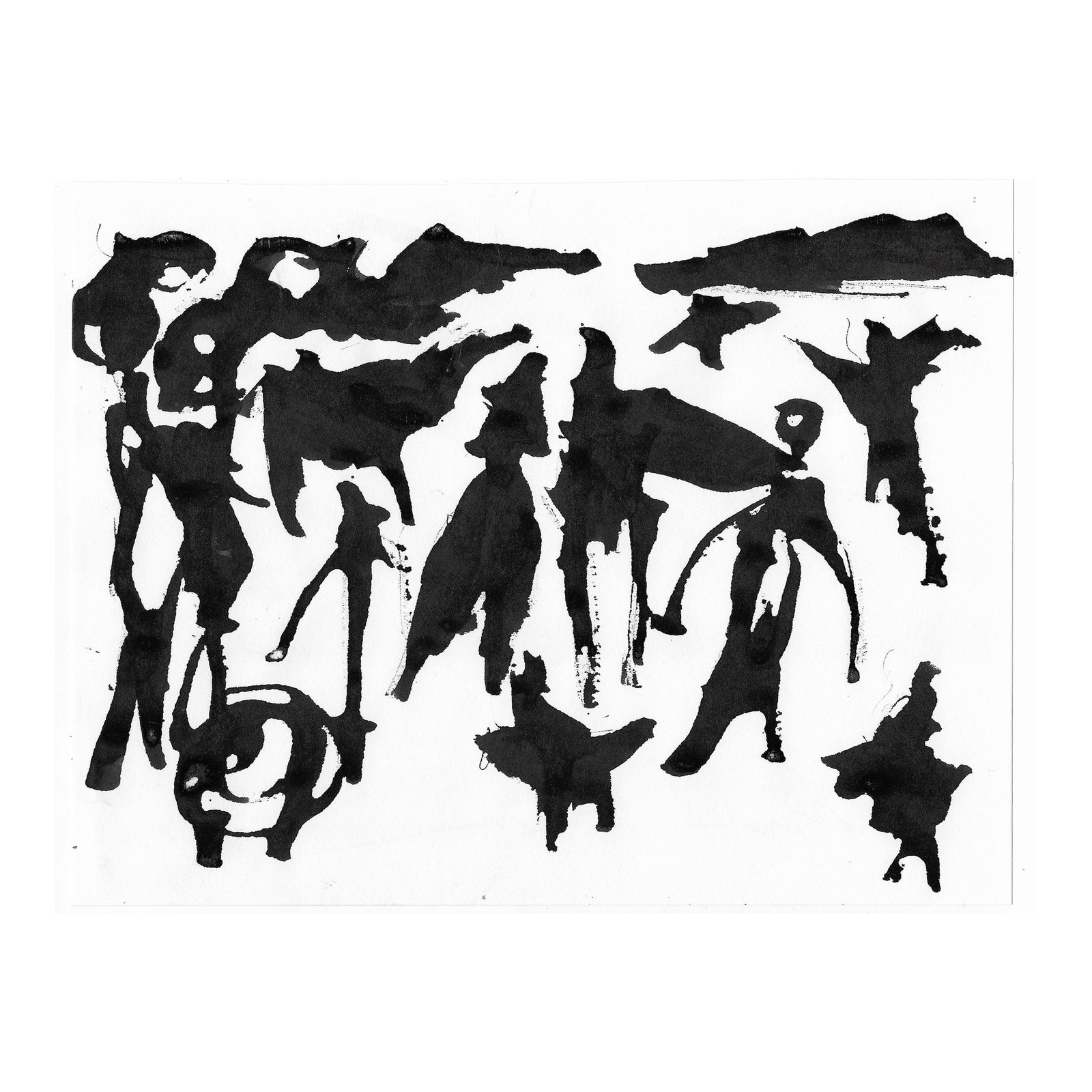 1991 Mark Dorman Abstract Figure Painting | Chairish