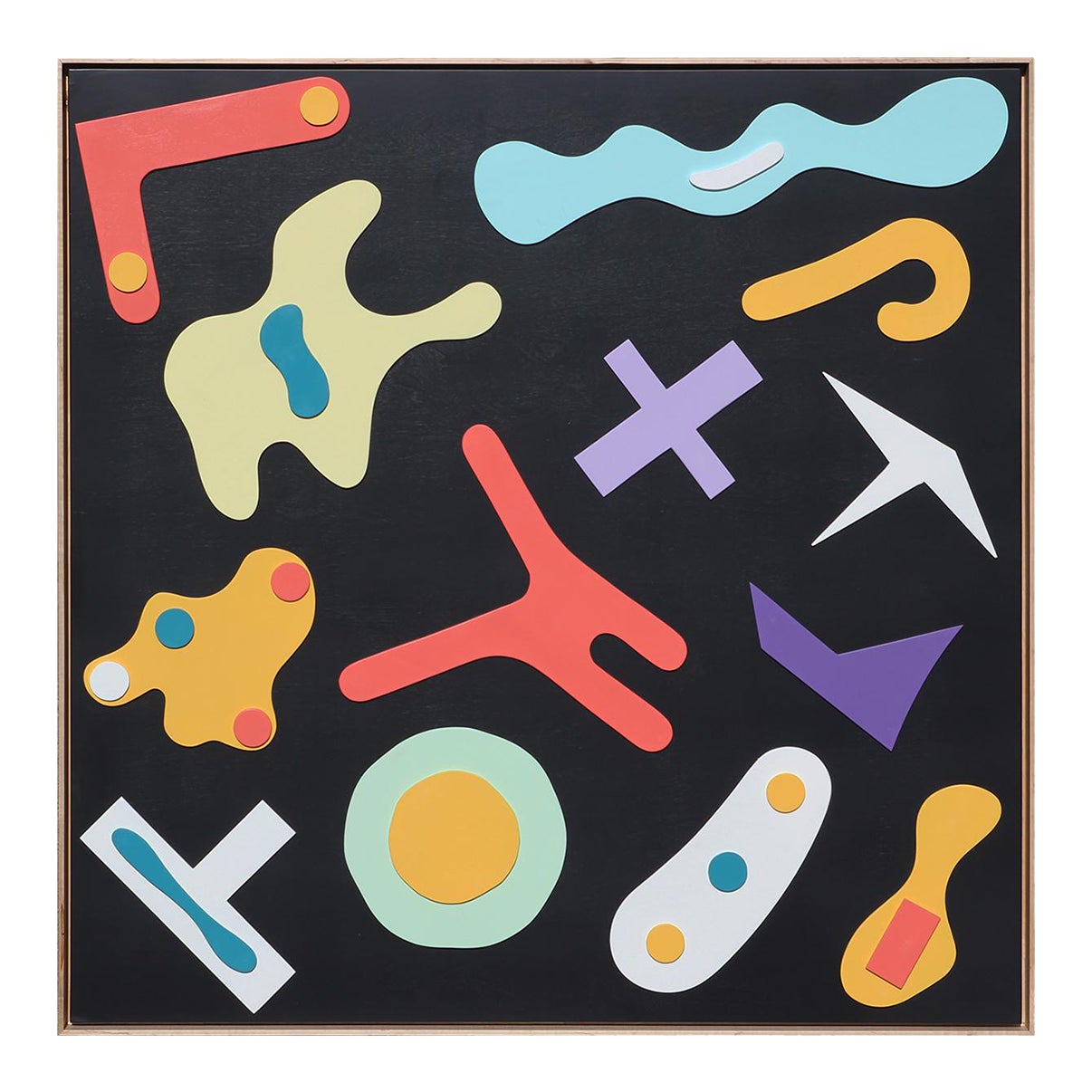 2022 “Snippet” Square Colorful Abstract Geometric Mixed Media Painting ...