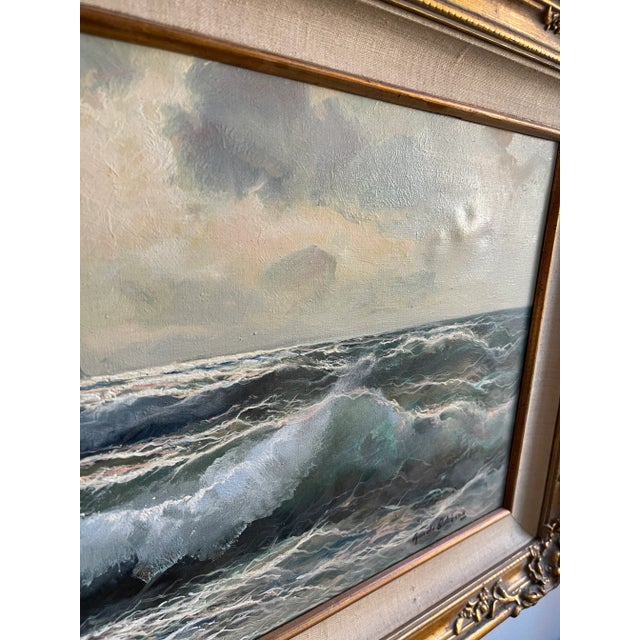 Original Fine Italian Seascape Oil by Guido Odierna | Chairish