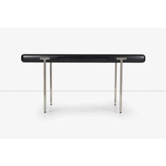 1970s Leather Wrapped Desk John Mascheroni Style | Chairish