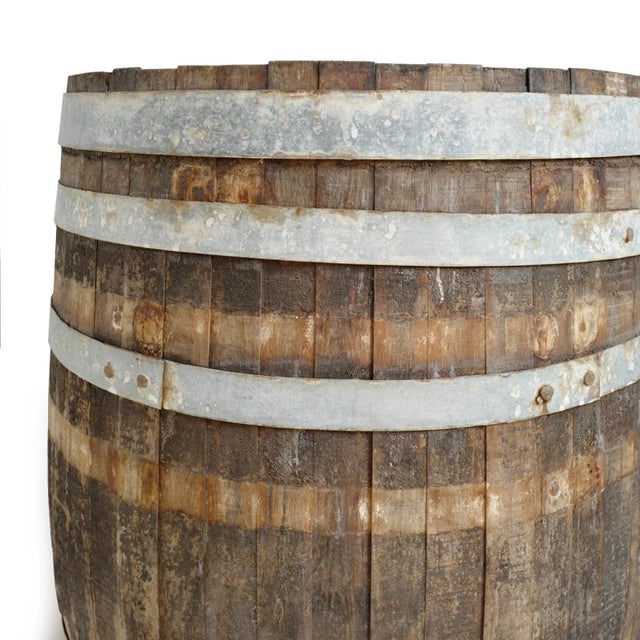 Vintage Wood & Iron Barrel | Chairish
