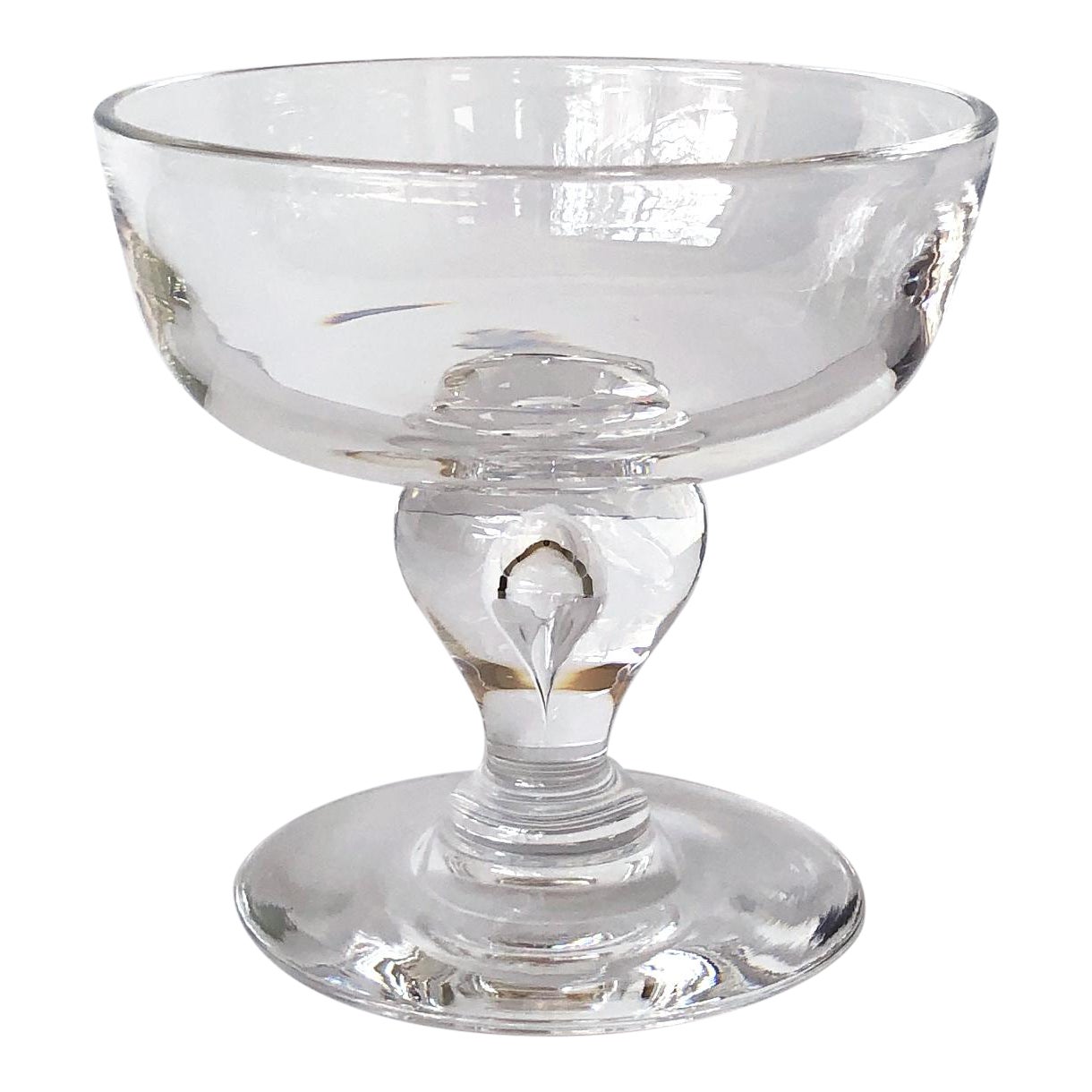 Modernist Steuben Crystal Teardrop Dessert Compote | Chairish