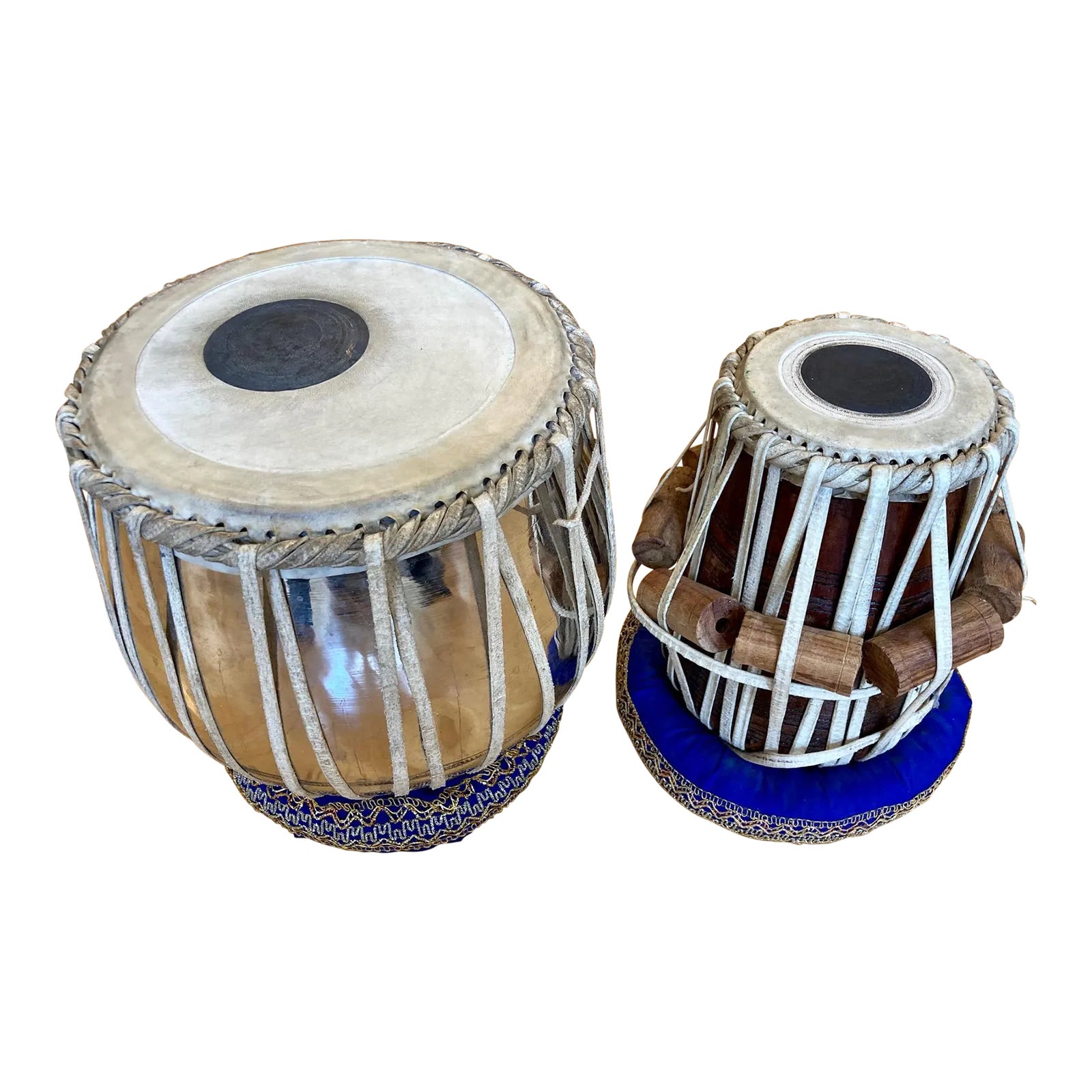 Vintage Indian Tabla Steel Bayan Drum Set- a Pair | Chairish