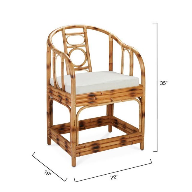 Malacca Round Back Arm Chair | Chairish