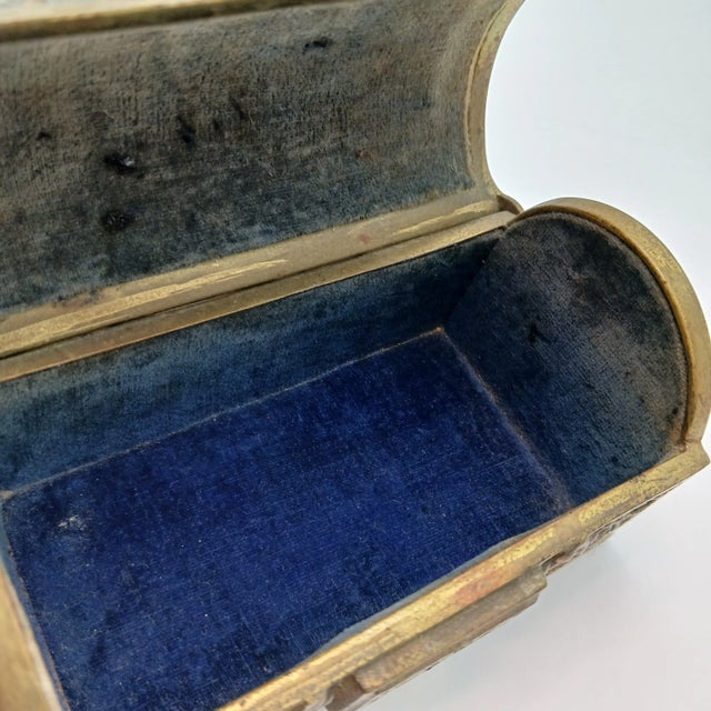 1900s German Erhard & Sohne Bronze Brass Jewelry Box Treasure Chest ...
