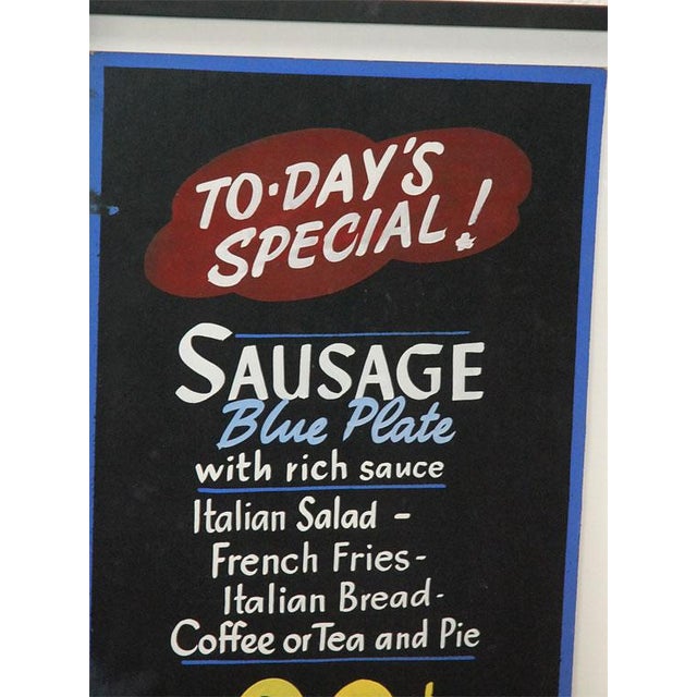 1950s Hand Painted Cafe Sign | Chairish