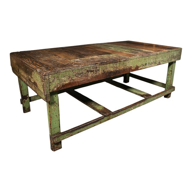 1900's Large Antique Industrial Work Table | Chairish