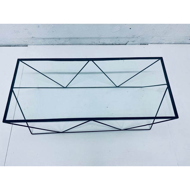 Frederick Weinberg Style Angular Black Wire Coffee Table, 1950s | Chairish