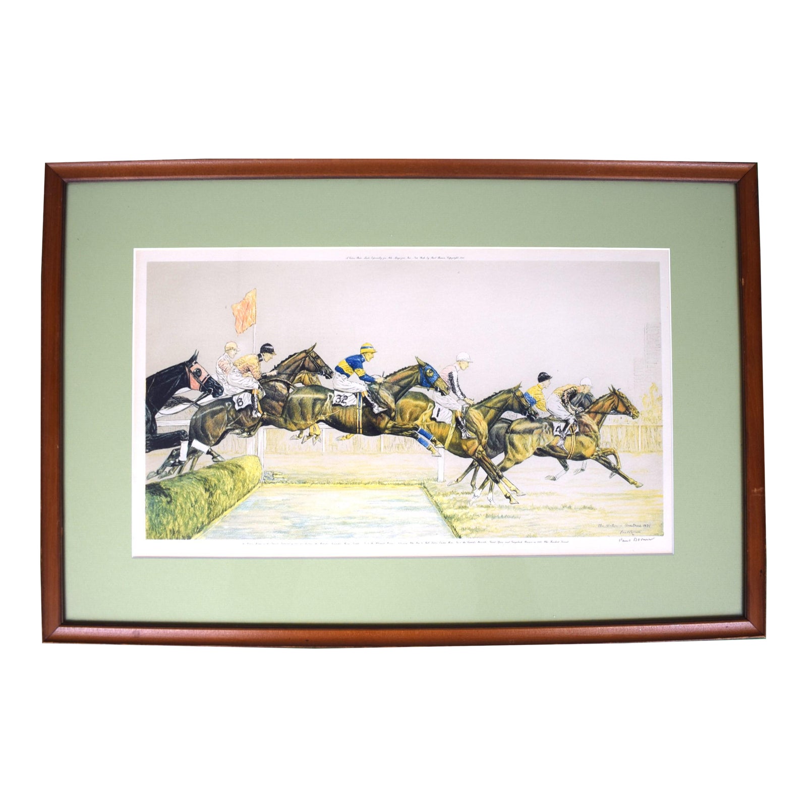 The Water Jump in the Grand National of 1931 at Aintree by Paul Brown ...