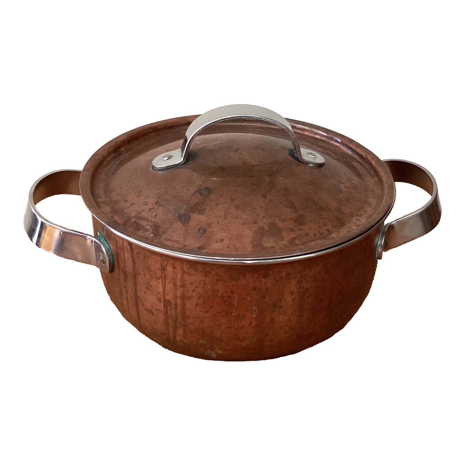 Vintage Limited Edition Handmade Solid Copper Pot With Stainless Steel ...