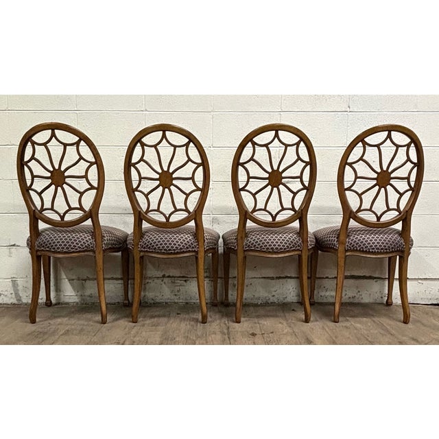 Vintage George III Regency Hepplewhite Style Sunburst Spider Web Dining ...