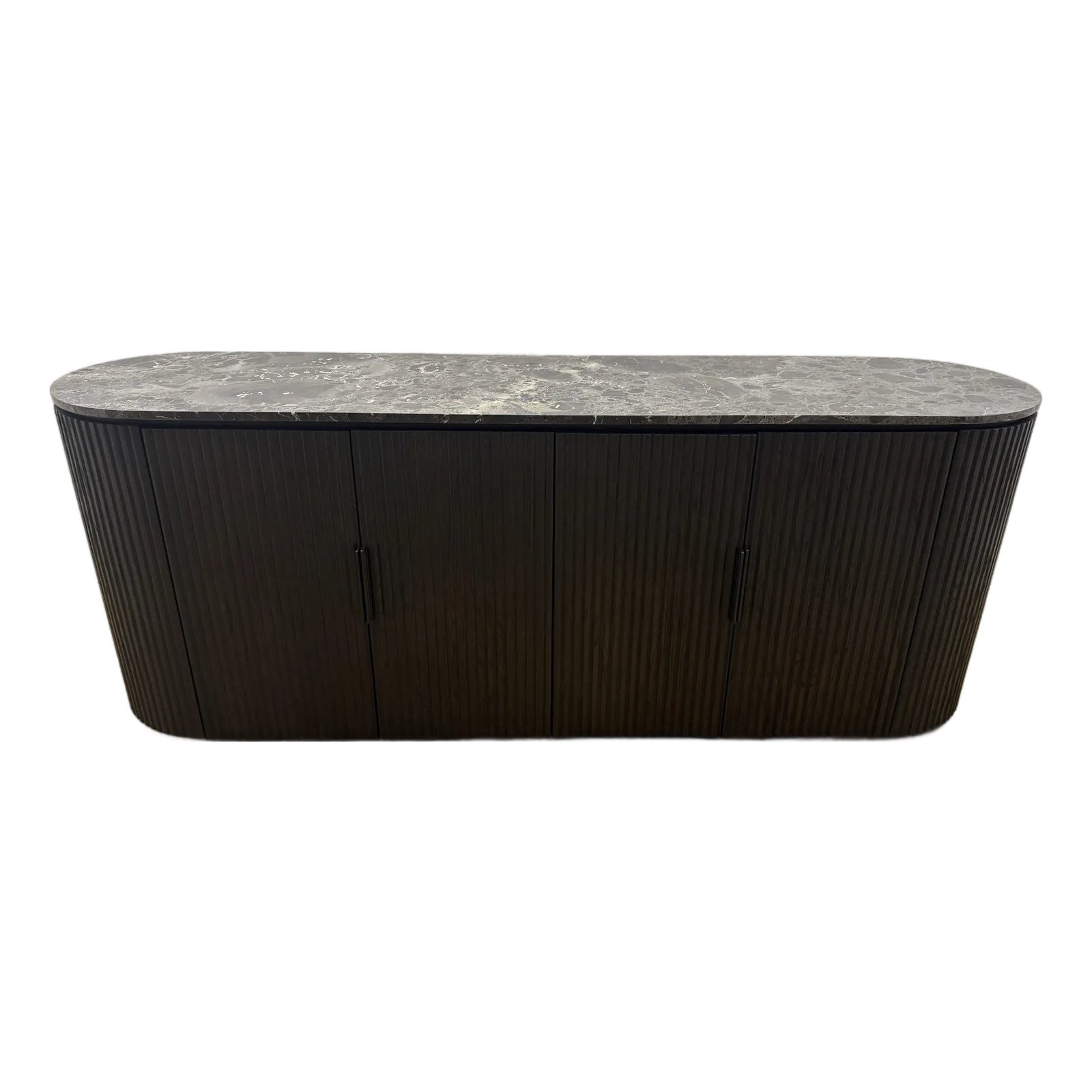 Rh Byron Emperador 4-Door Sideboard – 84” Black Oak With Black ...