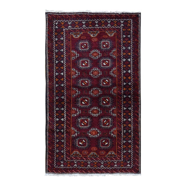 1950s Red Vintage Bokhara Rug | Chairish