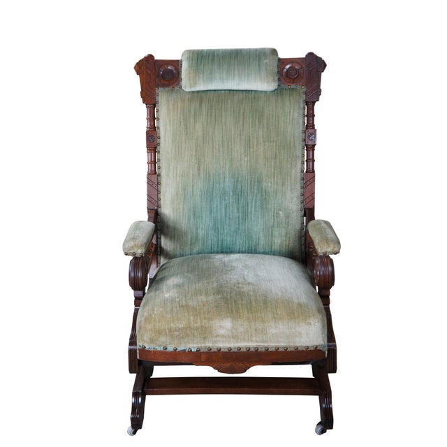 Late 19th Century Antique Victorian Eastlake Walnut Platform Parlor ...