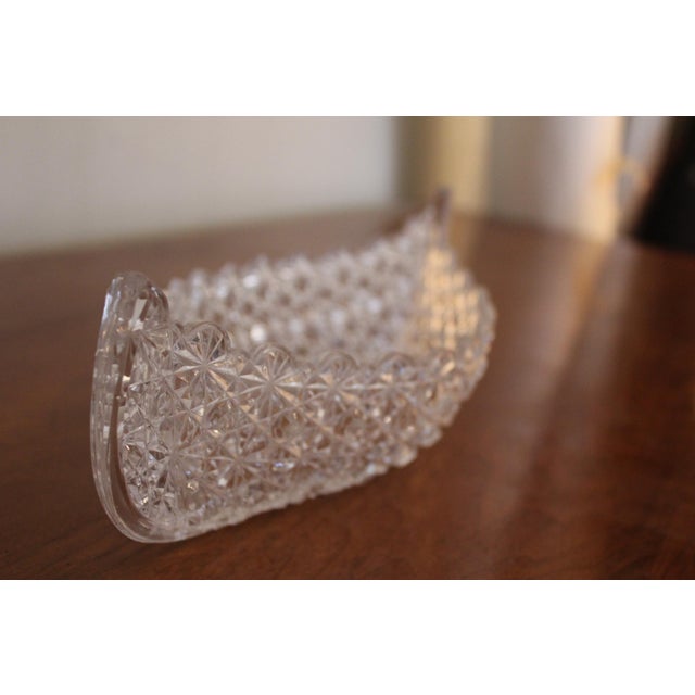 Vintage Cut Glass Canoe Decorative Bowl Chairish