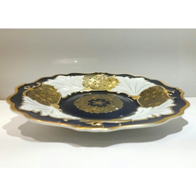 1950s Large Vintage Germany Weimar Cobalt Porcelain Platter "Jutta ...