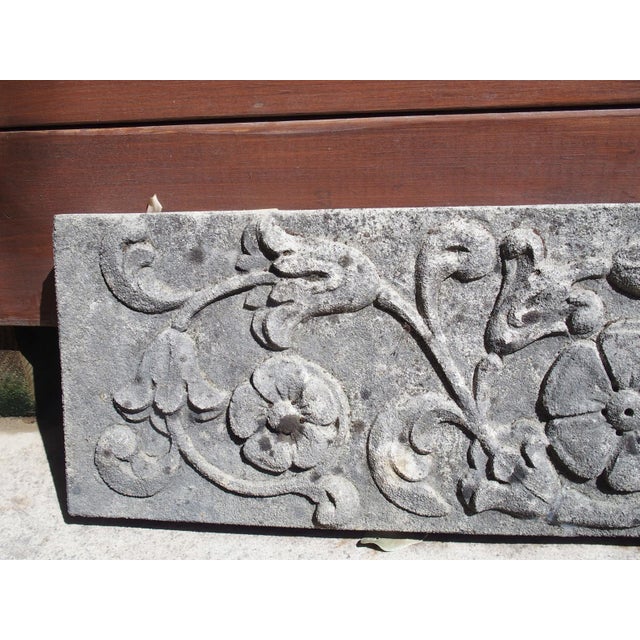 Small Carved Limestone Bas Relief Plaque From Italy | Chairish