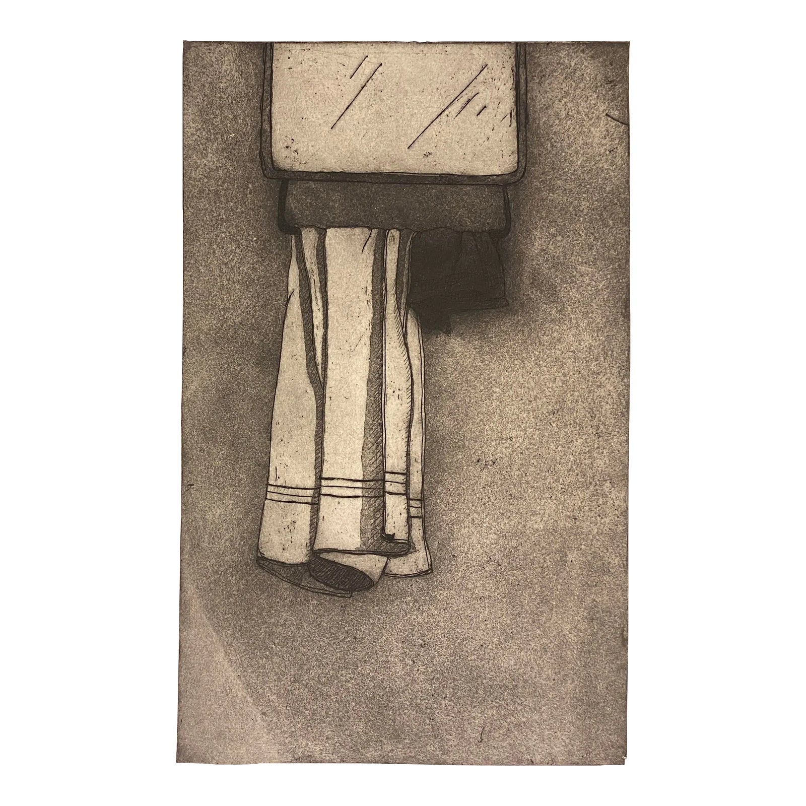 1973 Susan Priest Towel Still Life Etching | Chairish