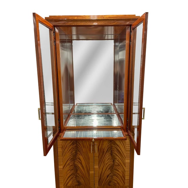 David Easton Custom Art Deco Style Compound Bar Cabinet | Chairish