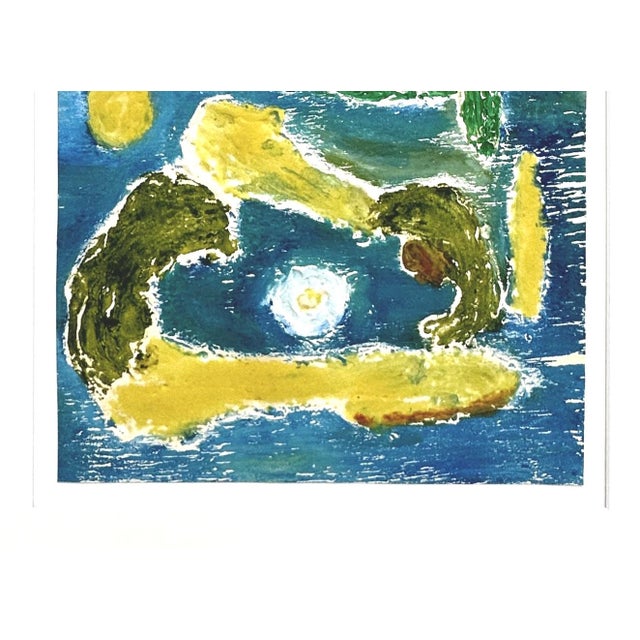 Mid Century Abstract Mixed Media Print, Signed by Artist Edith Beck ...