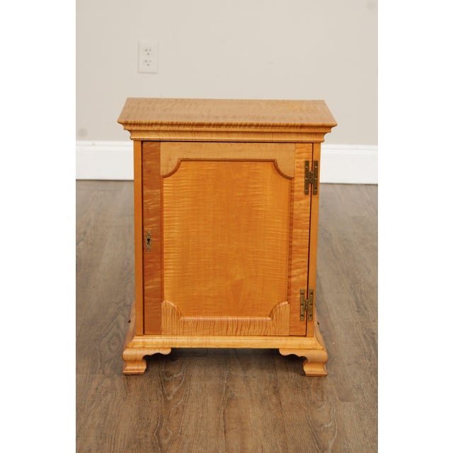 Chippendale Style Custom Tiger Maple Cabinet | Chairish