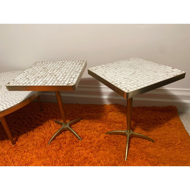Mid-Century Martz-Style Mosaic Tile Tables- a Pair | Chairish