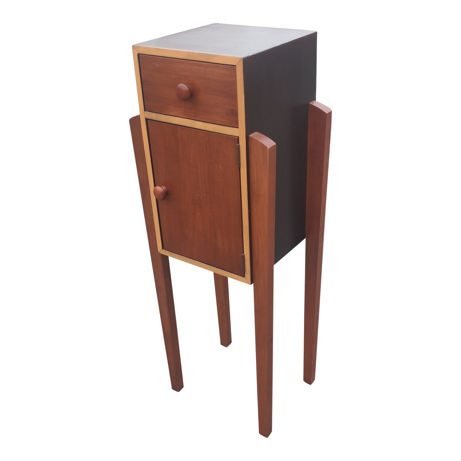 1970s Ethan Allen Wheat Forest Cranberry Storkie Cabinet | Chairish