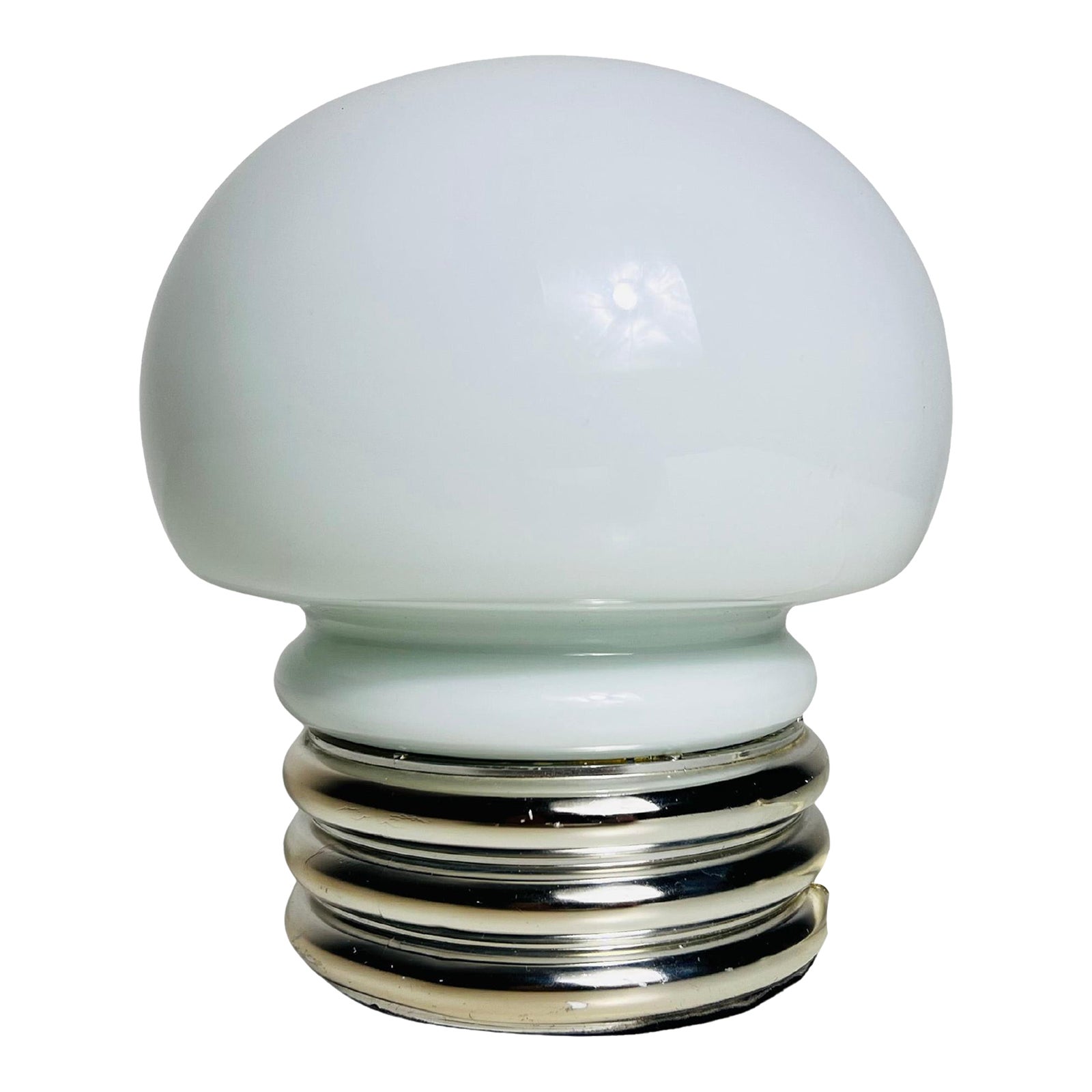 Opal Glass and Chrome Table Lamp, Germany, 1970s | Chairish