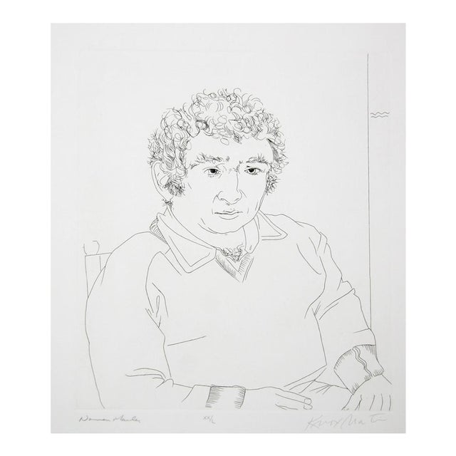 Norman Mailer, Knox Martin Etching, Signed by the Artist and Norman ...