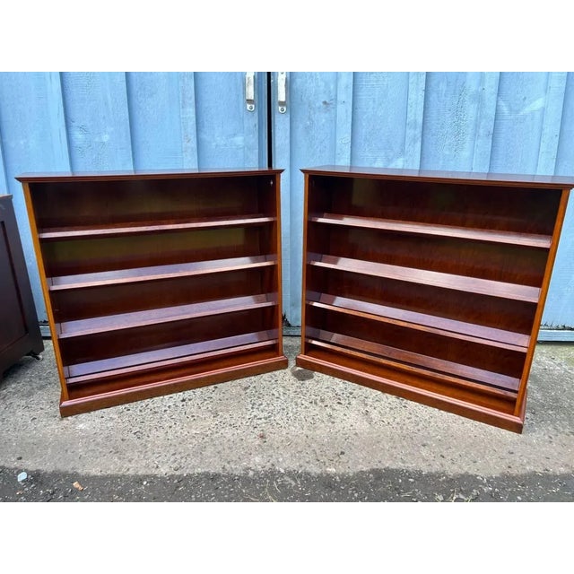 Mid 20th Century Pair Vintage Cherry Shoe Racks | Chairish