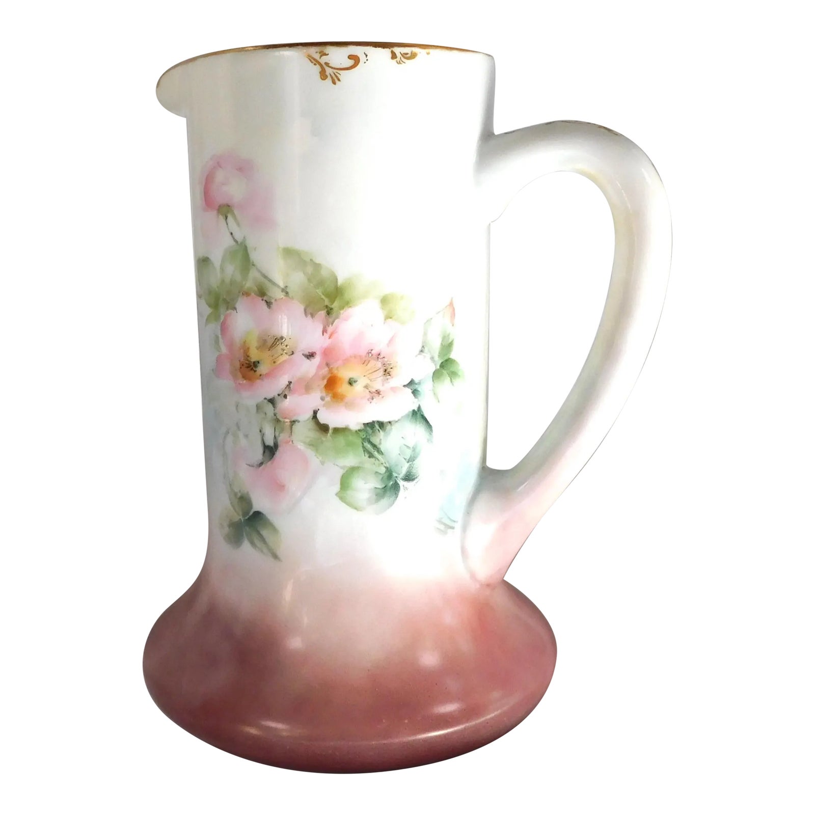 Large 1940s Martin Fréres Limoges Porcelain Pitcher | Chairish