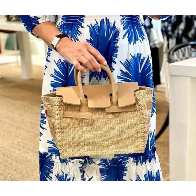 Seagrass Kelly Small Chocolate Bag | Chairish