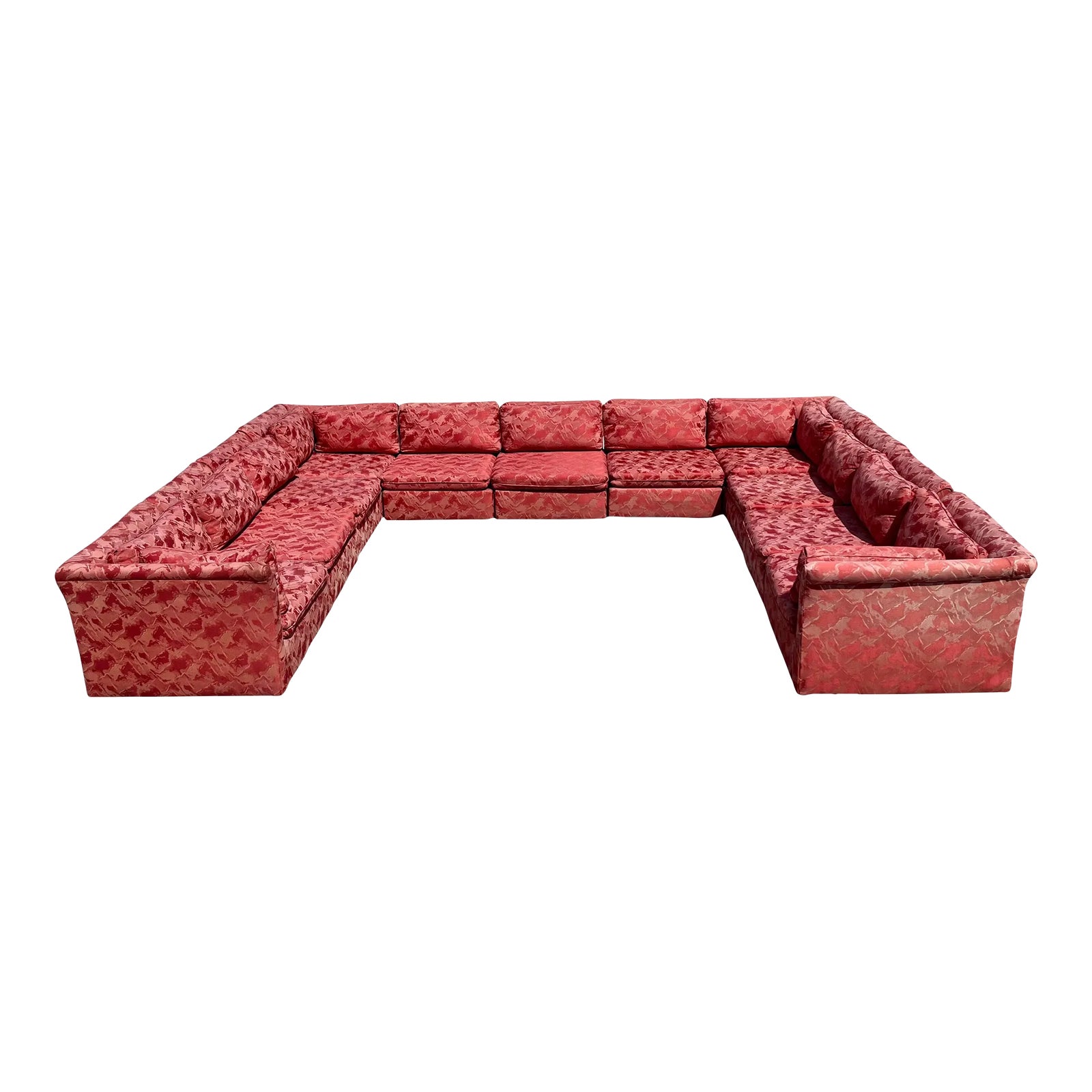 1970s 11 Piece Modular Sectional Cube Sofa | Chairish