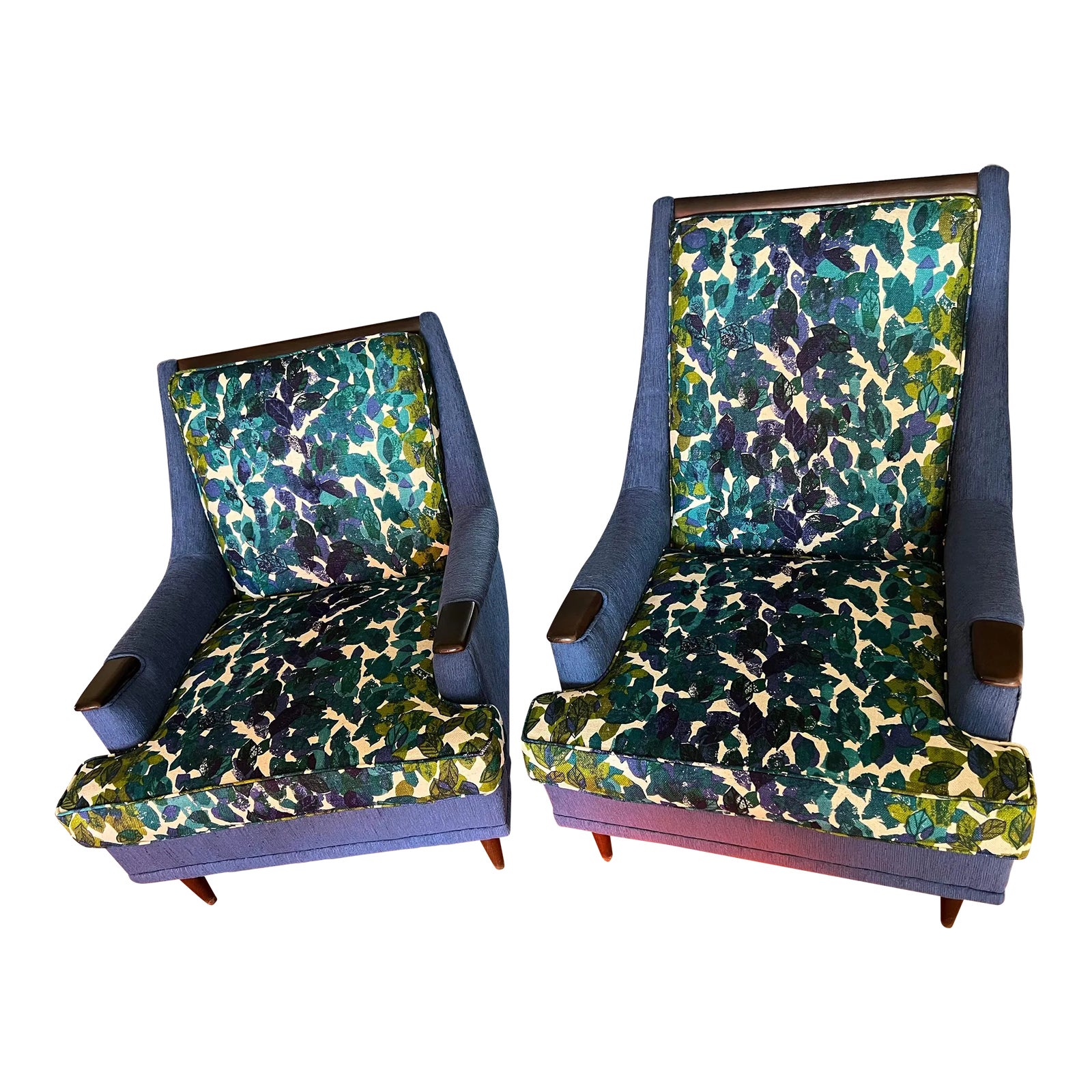 1960s Mid-Century Modern Avant Design Kroehler Pair of His/Her Lounge ...