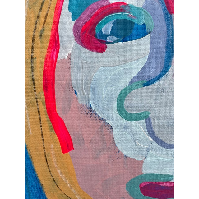 Contemporary Abstract Portrait Painting "The Storyteller, No. 87 ...