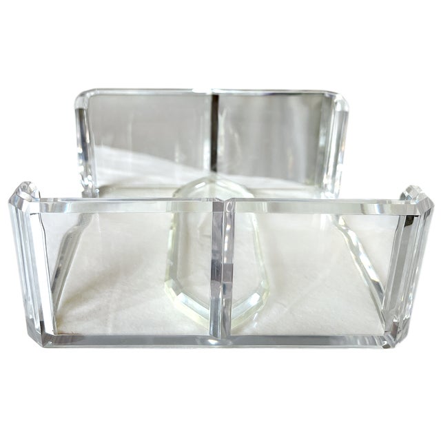 Vintage Lucite Cocktail Napkin Holder Bar Caddy After Karl Springer and ...