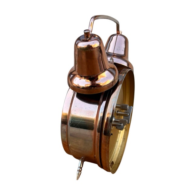 Prim Copper Mechanical Alarm Clock, Czechoslovakia, 1970s. | Chairish