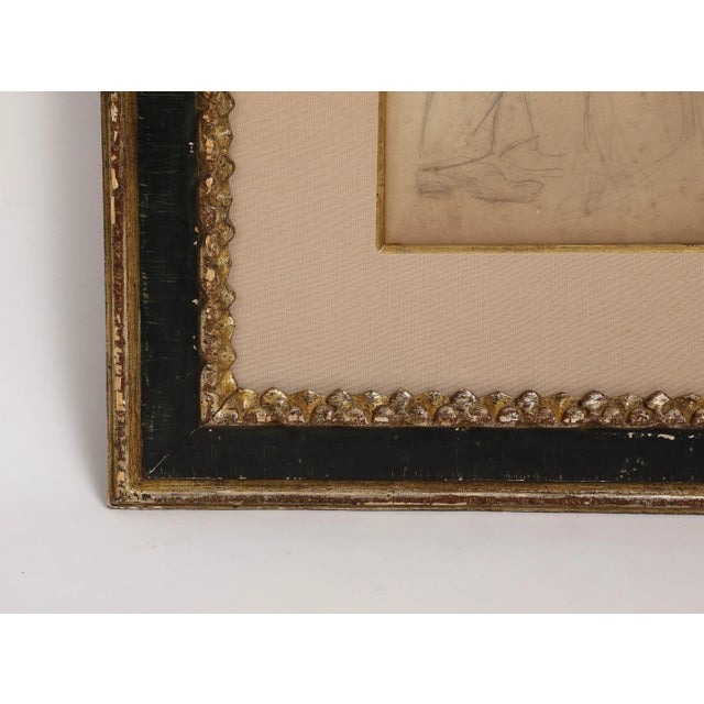 Odilon Roche Signed Drawing on Paper, "Sketch of Couple, Bandol, France ...