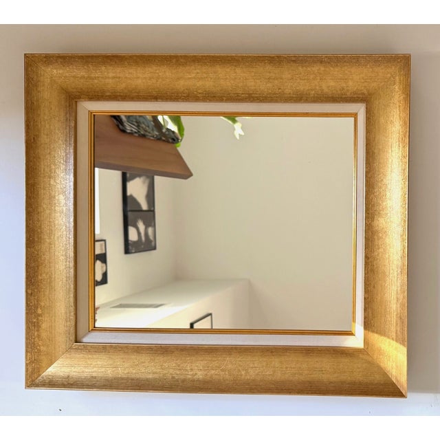 Circa 1990 Custom Traditional Gilt Wood and Linen Art Frame Repurposed ...