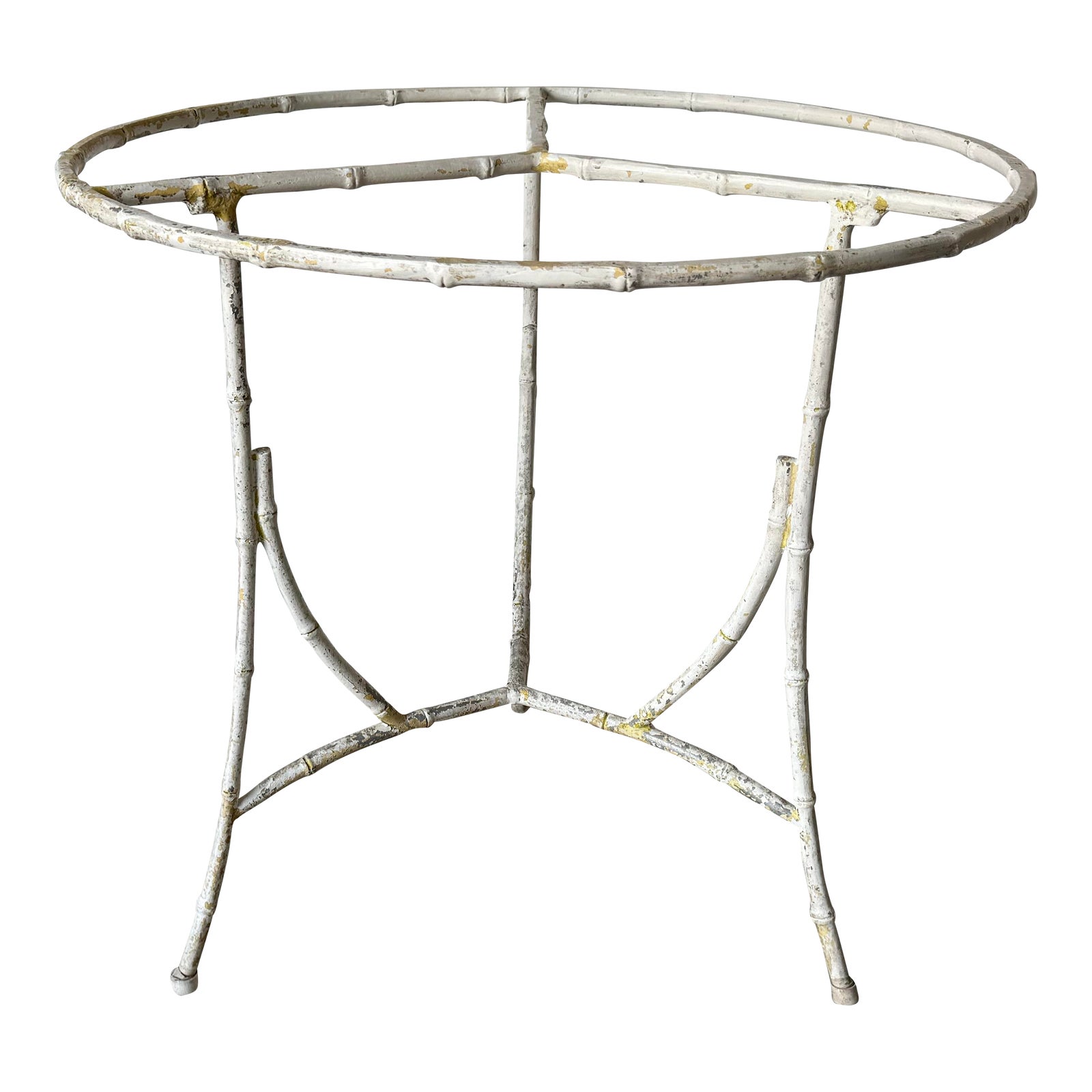 1970's Hollywood Regency Faux Bamboo Cast Aluminum Outdoor Dining Table ...