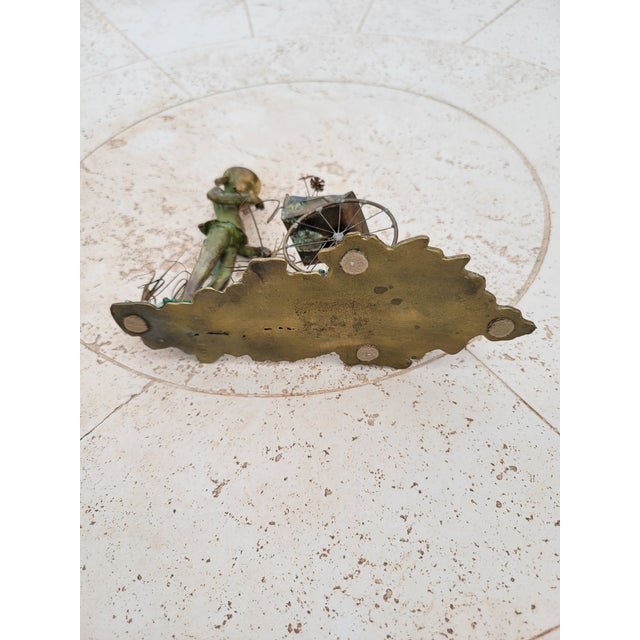 1970s Signed Malcolm Moran Bronze Sculpture of a Girl With Flowers ...