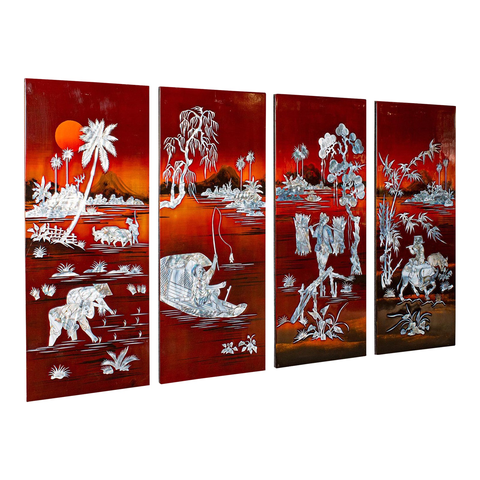 1970's Vintage Set of Wall Panels | Chairish