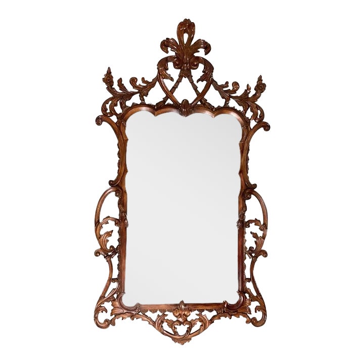 Early 20th Century Georgian Rococo Wall Mirror | Chairish