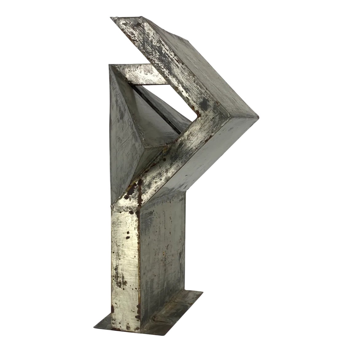 Brutalist Sculpture, 1960s, Sheet Steel | Chairish