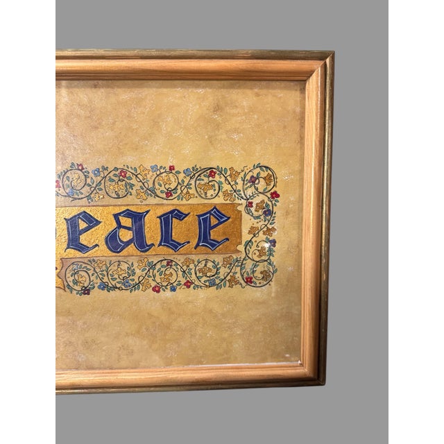 Vintage Antique Style Custom Hand Painted Floral & Gilt Decorated Peace ...